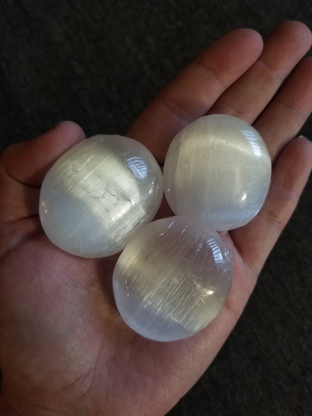 Selenite Palm Stone - Etsy