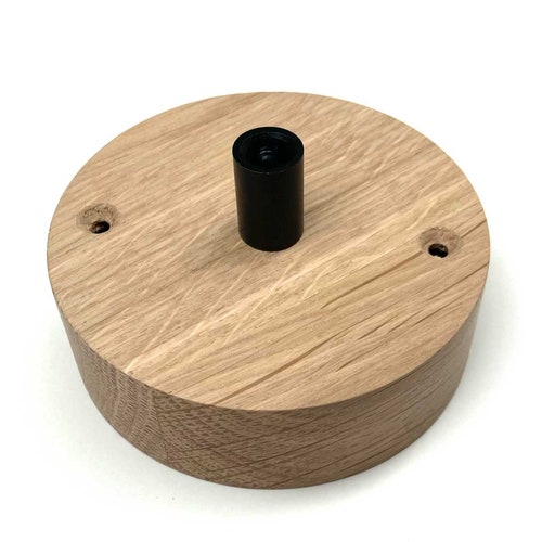 Canopy Round Oak Wood Junction Box Hanging Lamp - Etsy