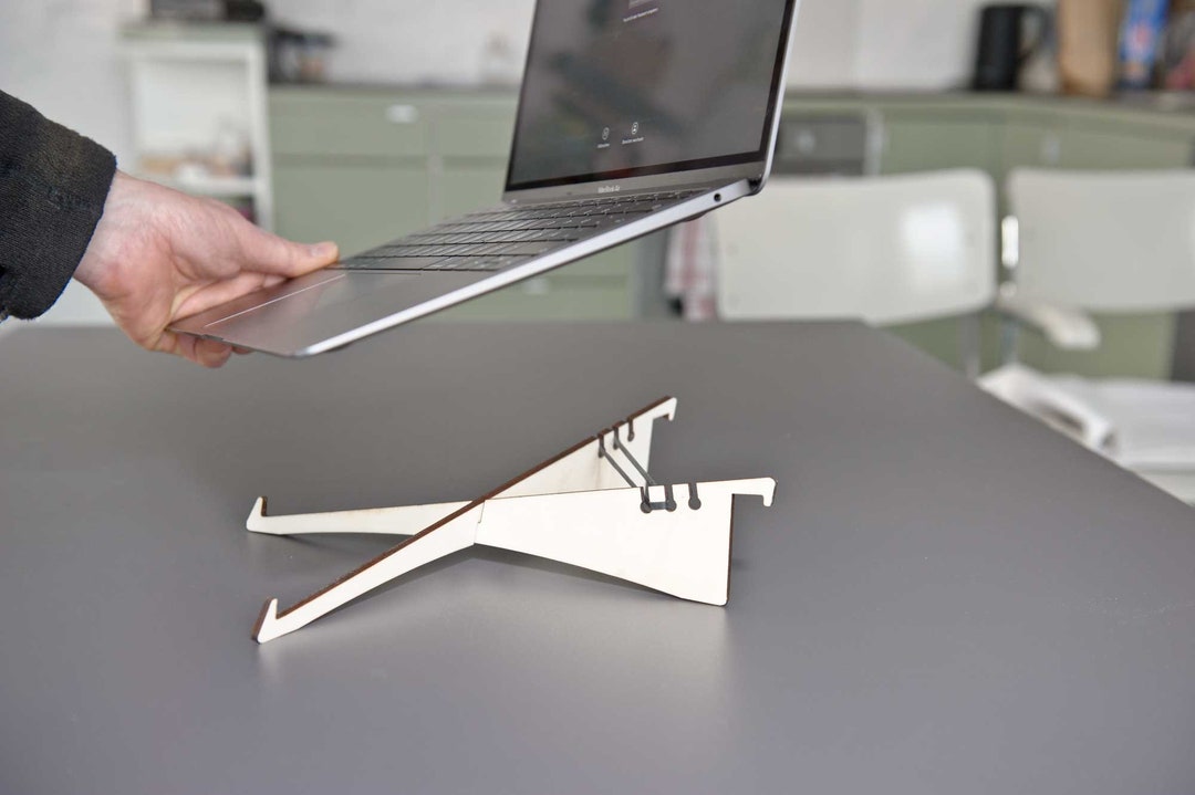 Laptop Stand Tablet Stand Two in One Lightweight Pluggable Plywood ...