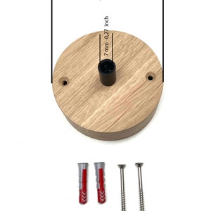 Canopy Round Oak Wood - Junction Box - Hanging Lamp - Etsy