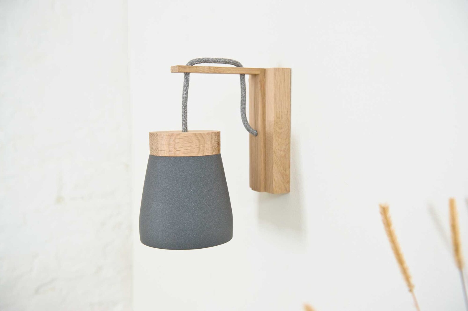 Wall Lamp for Wall Outlet in Dark Grey or White | Etsy