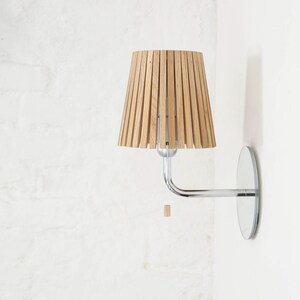 No. 08 W - Oak Wood Wall Light - for Wall Outlet - Mirrored - Black ...