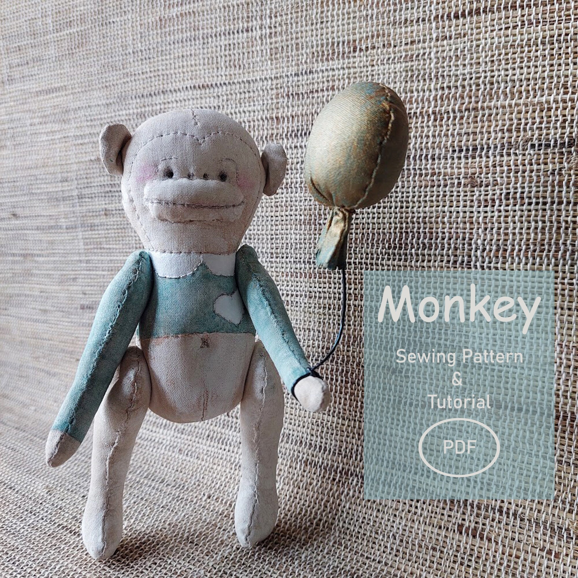 Monkey PDF Pattern and Detailed Tutorial Instant Digital - Etsy