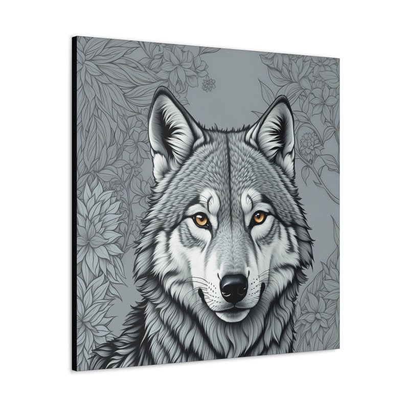 A Face of a Grey Wolf, Wildlife Style Artwork, Great Present or Gift ...