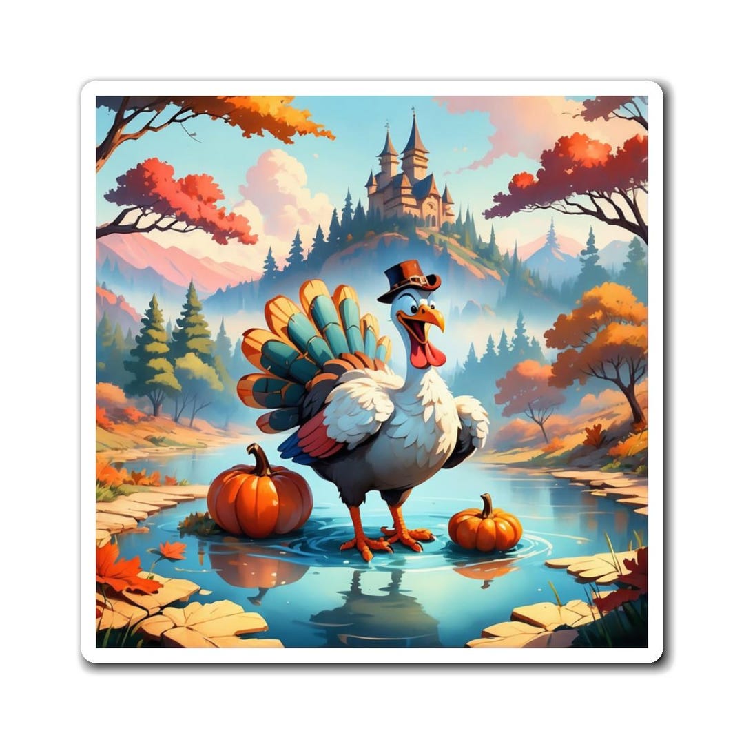 Thanksgiving Happy Turkey Magnets, Thanksgiving Decor, Fridge Magnets ...