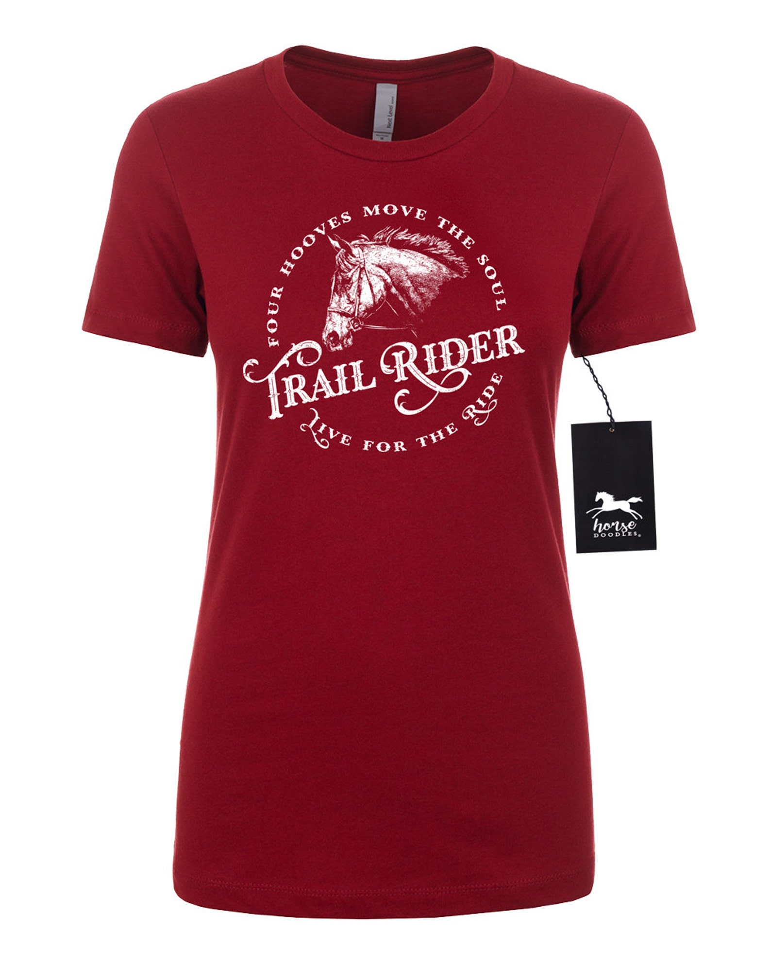 Trail Rider on Dark Shirts | Horse Rider | Junior's Fitted Tee ...