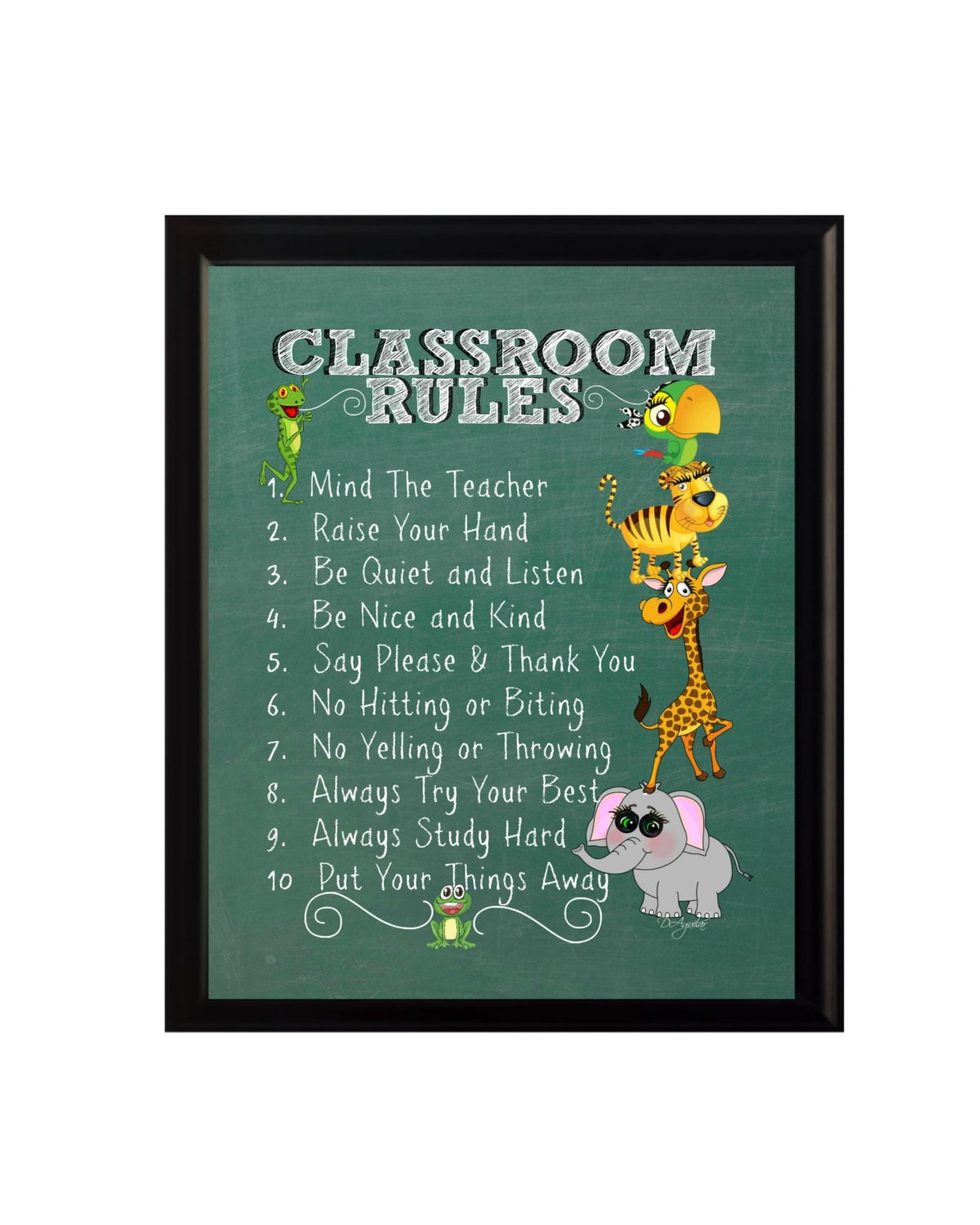 Classroom Rules Sign Teachers Kindergarten 3rd Grade Perfect Etsy