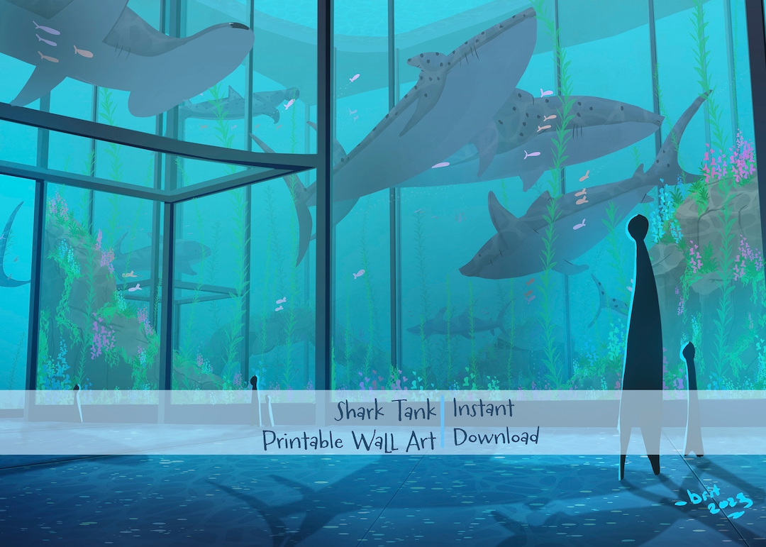 Shark Tank Desktop Wallpaper L Printable Landscape Wall Art *instant ...