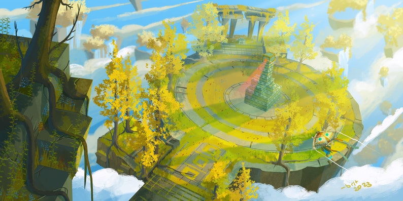 Legend of Zelda: TOTK Fan Art Print L Landscape Wall Art - Etsy Canada