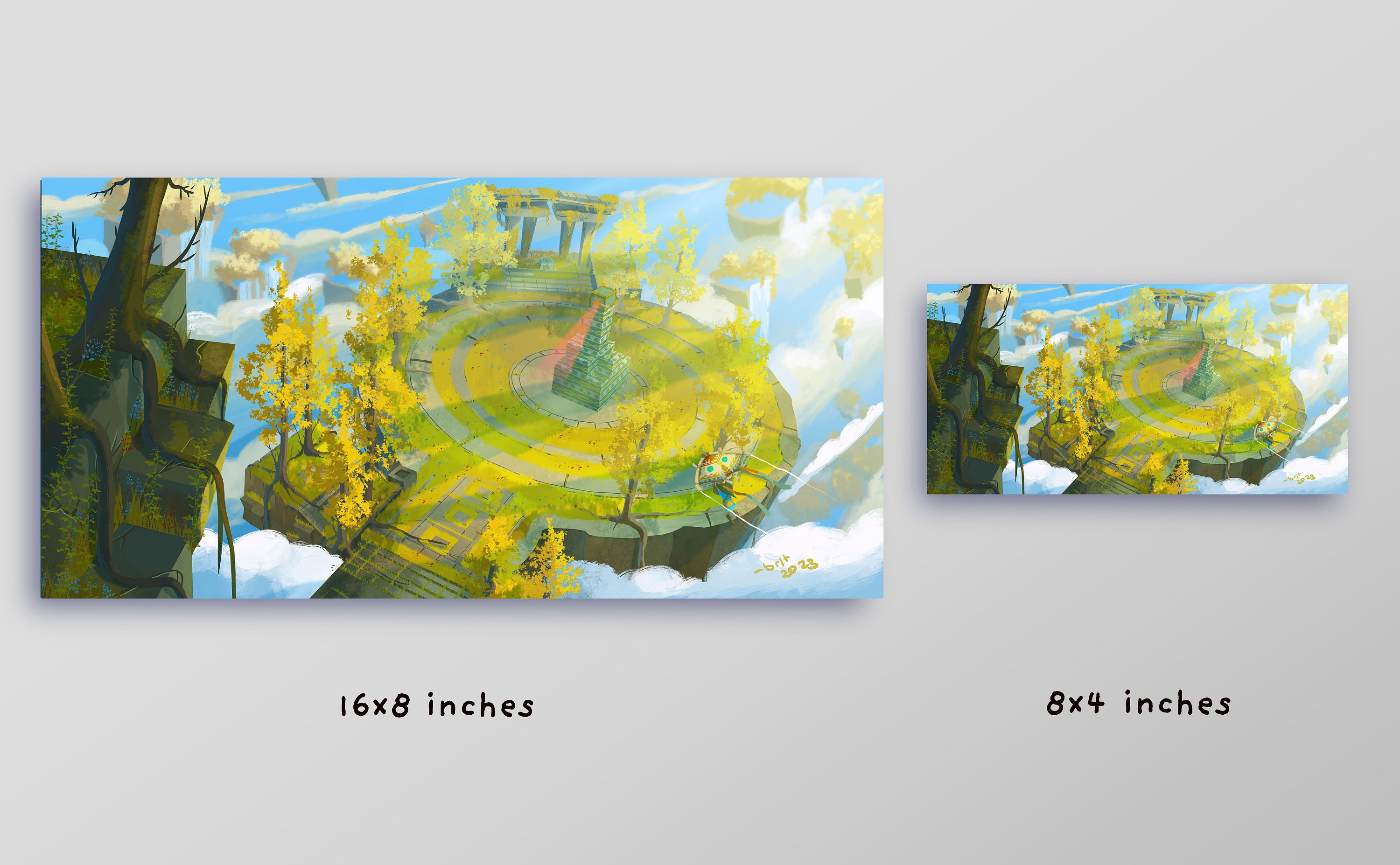 Legend of Zelda: TOTK Fan Art Print L Landscape Wall Art - Etsy Canada