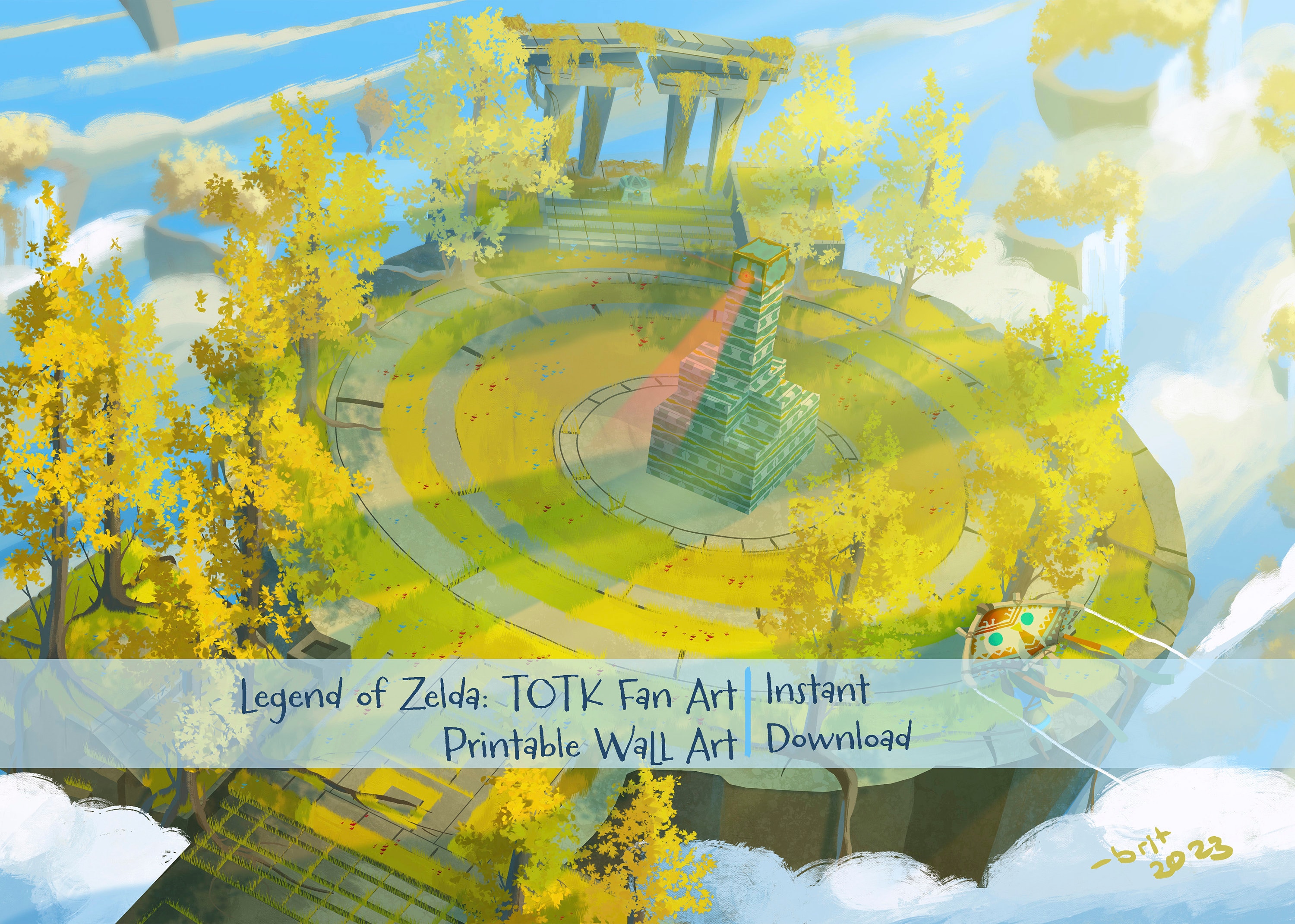 Legend of Zelda: TOTK Fan Art Desktop Wallpaper L Printable Landscape ...