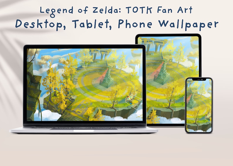 Legend of Zelda: TOTK Fan Art Desktop Wallpaper L Printable - Etsy ...