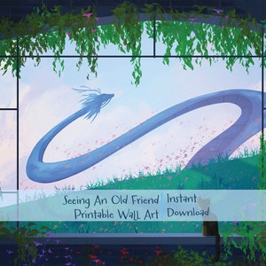 Seeing an Old Friend Desktop Wallpaper L Printable Landscape Wall Art ...
