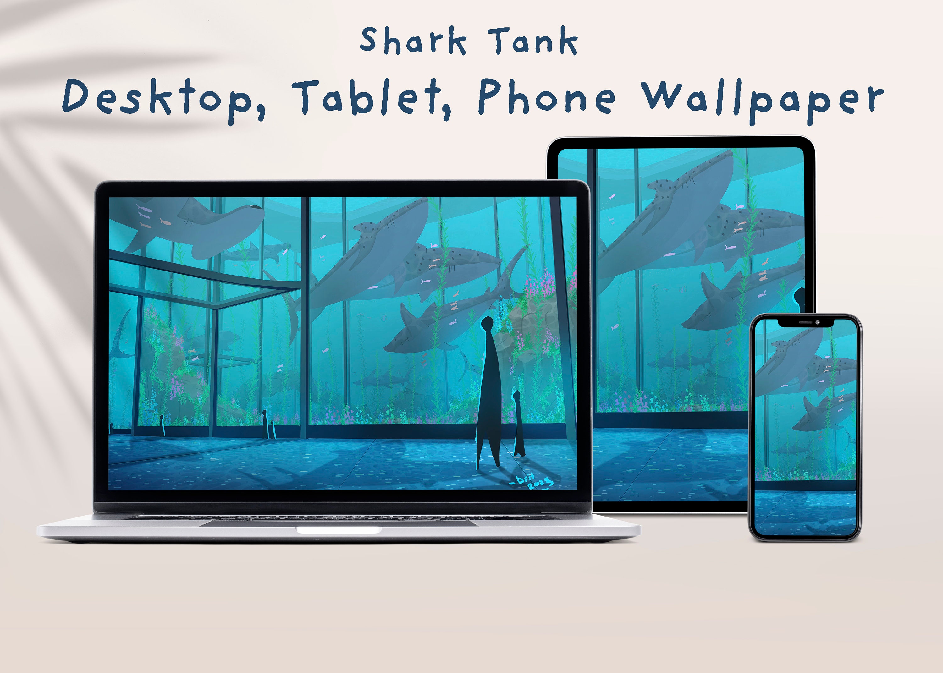 Shark Tank Desktop Wallpaper L Printable Landscape Wall Art - Etsy