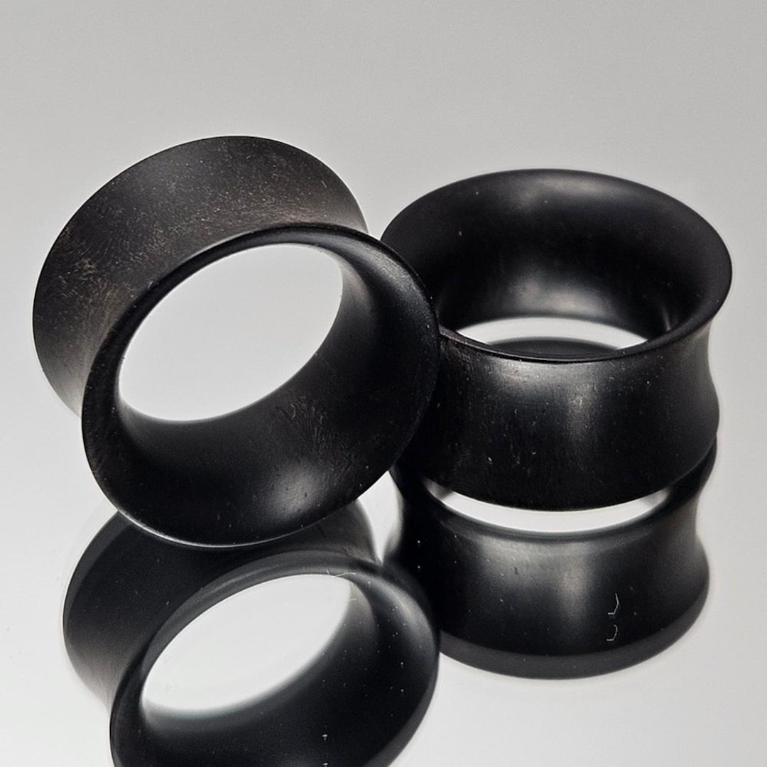 Ebony Wood Tunnels – Handmade Organic Ear Gauges | Natural Black Wooden ...