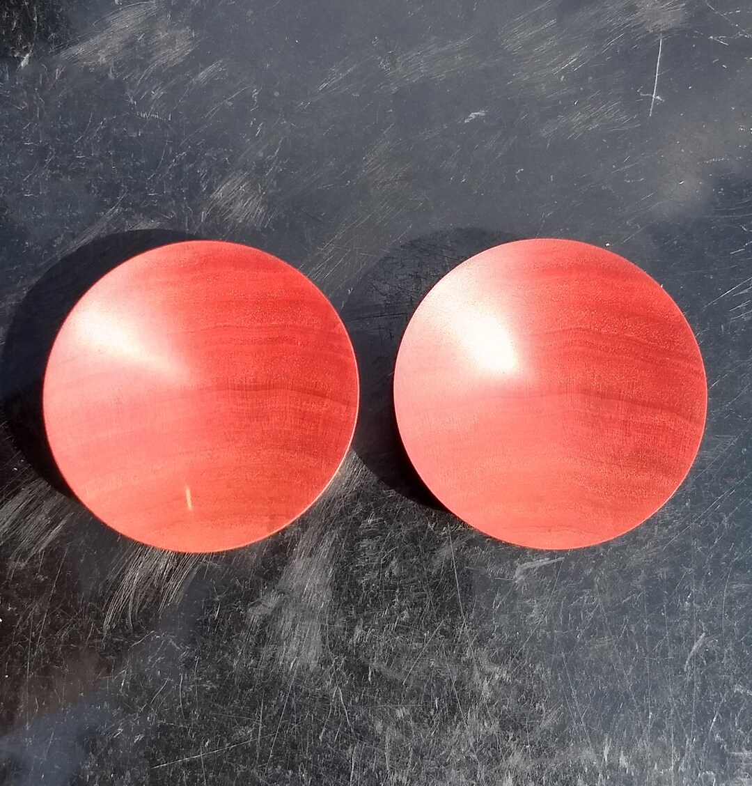 Pink Ivory Ear Plugs Concave Handmade Wooden Organic Gauges PAIR 5 Mm ...