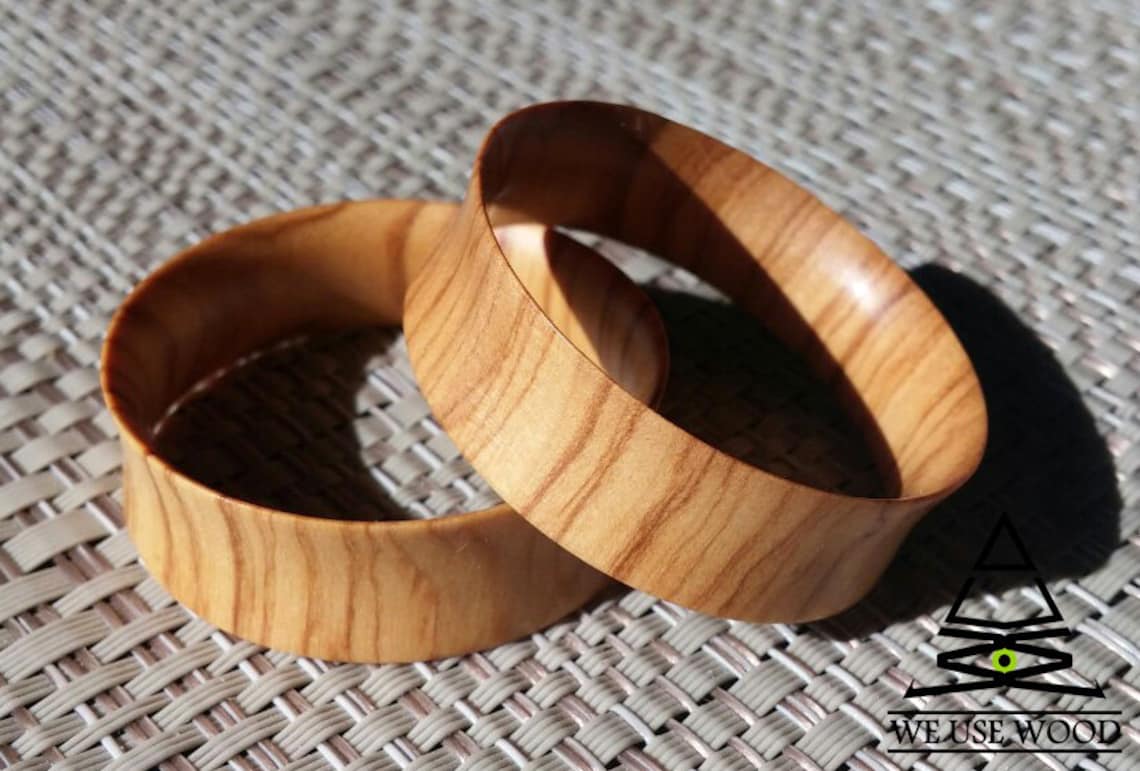 Olive Wood Tunnels Plugs Handmade Wooden Ear Plugs Organic | Etsy