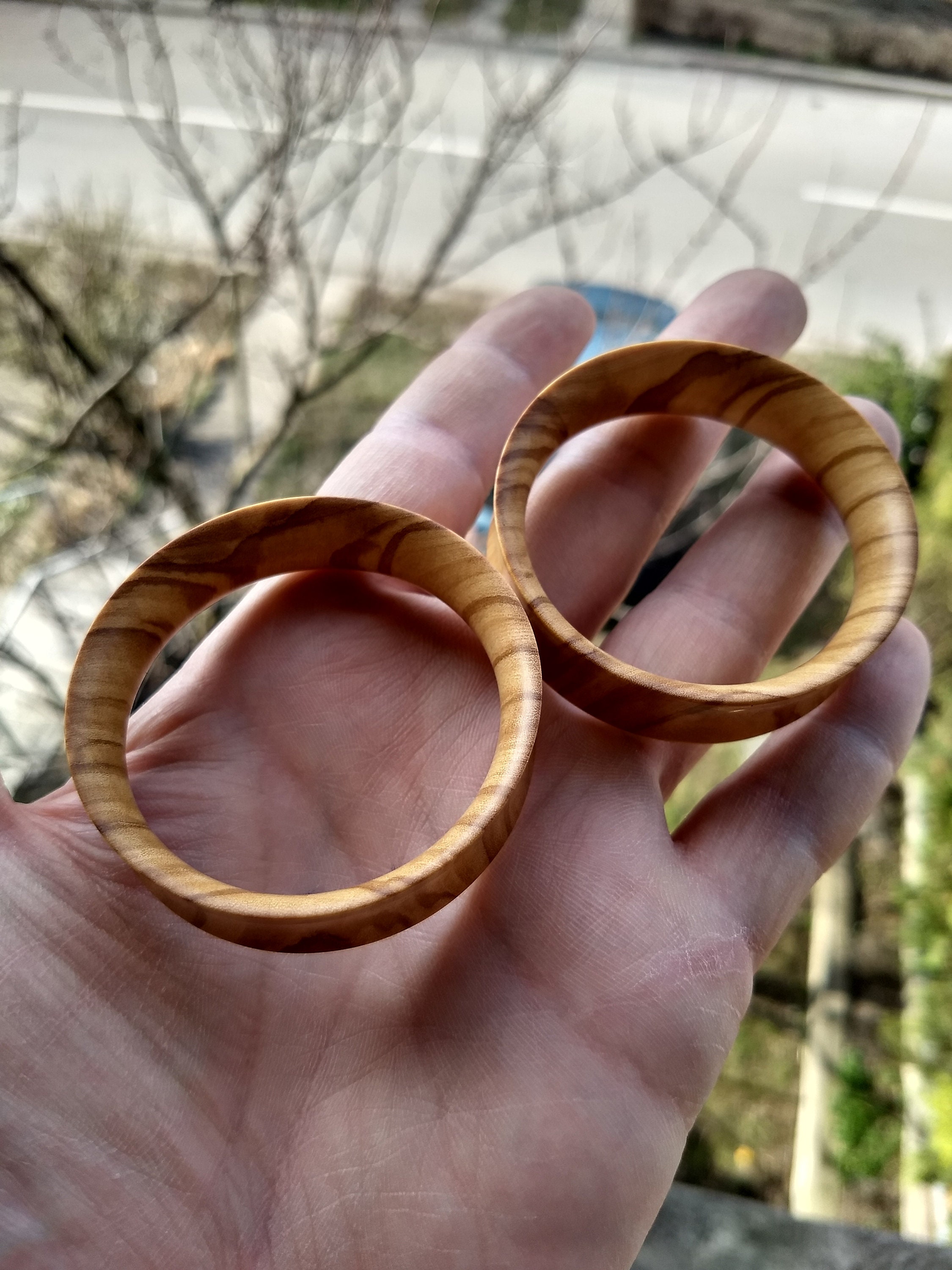 Olive Wood Tunnels Plugs Handmade Wooden Ear Plugs Organic | Etsy