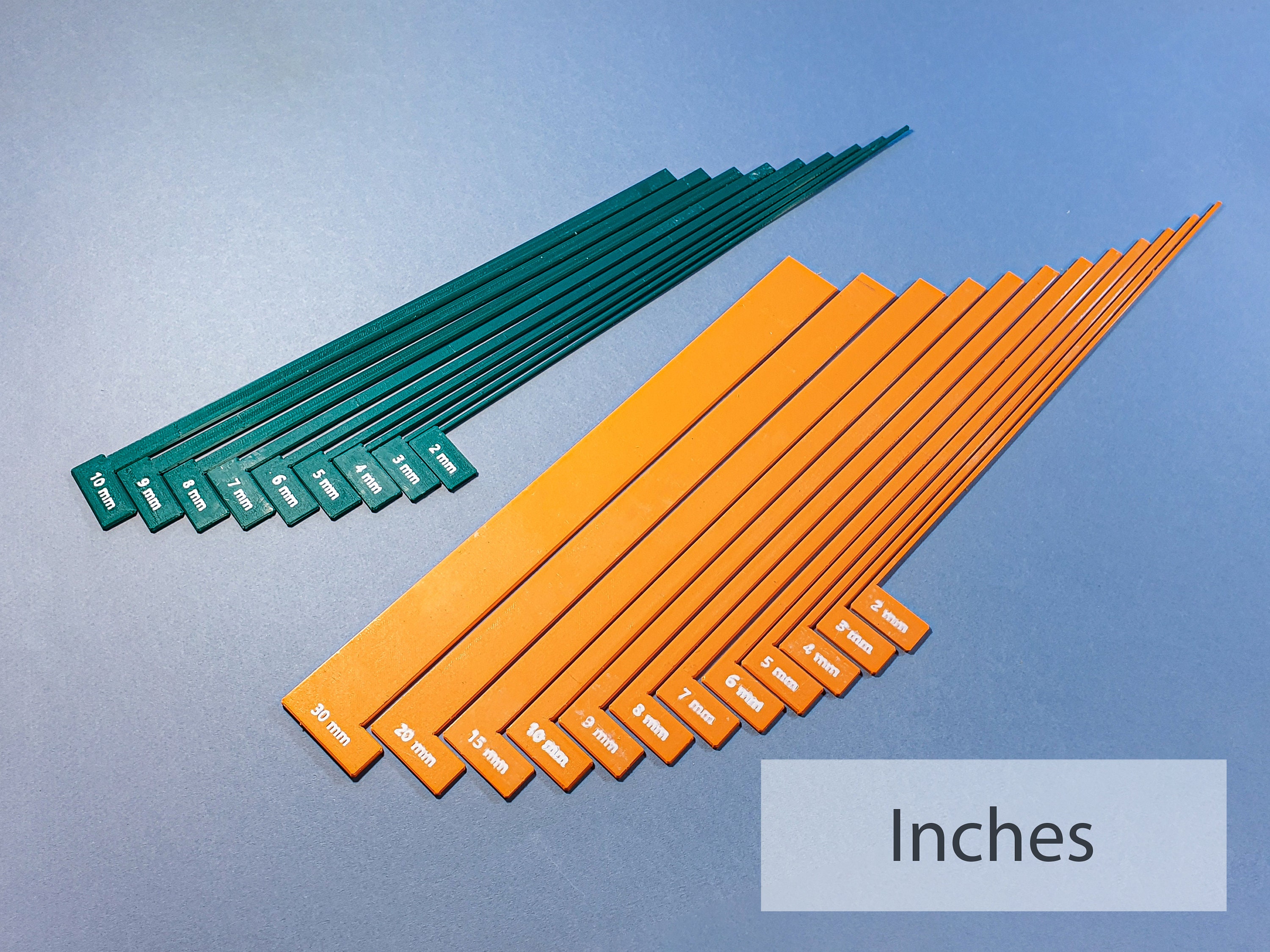 Set of Thin L-spacers (imperial) Gauges/straightedges for Bookbinding ...