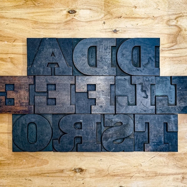 Letterpress Type - Etsy
