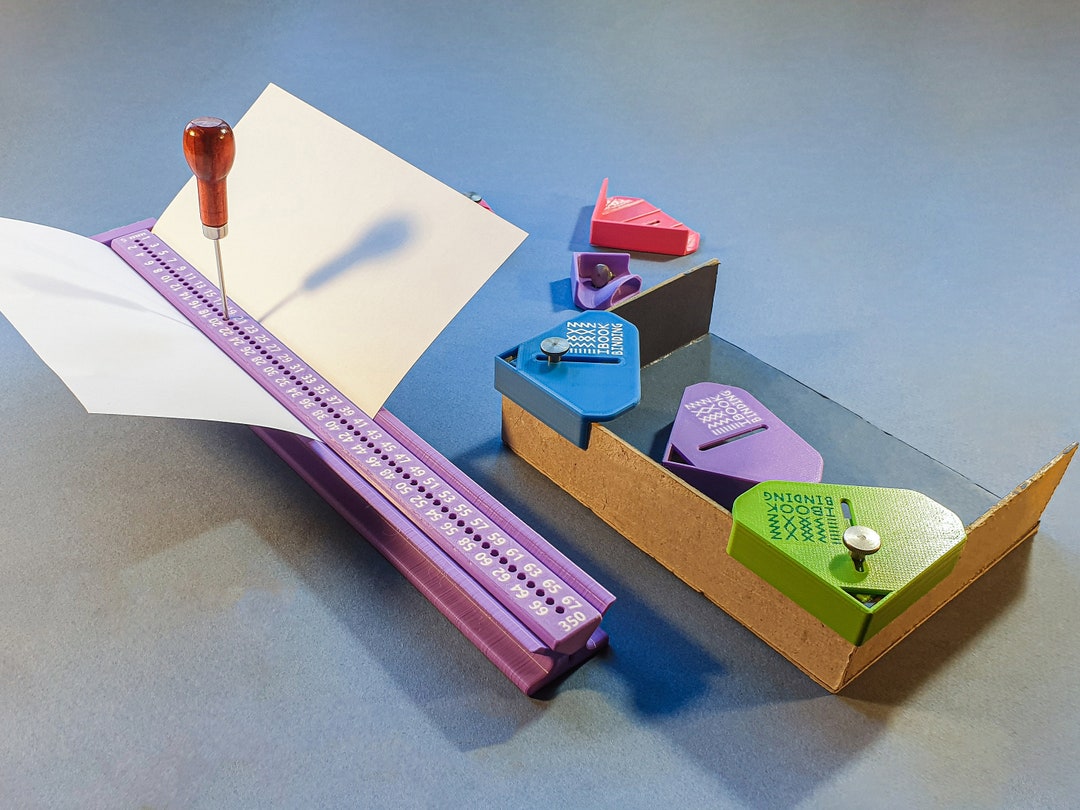 Bookbinding Set #2B: Section Punching Cradle Type B + Corner Clamps for ...