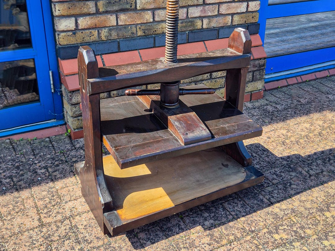 Large Antique Wooden Book Press - Etsy