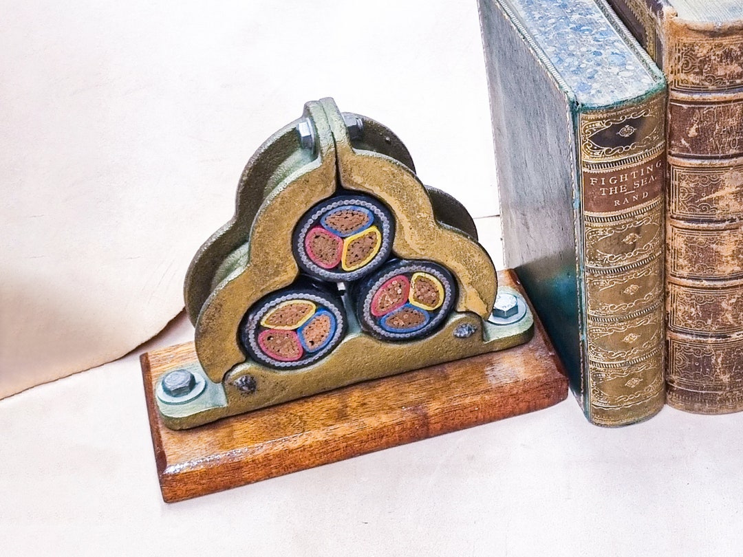 Unique Vintage High Voltage Cable Bookends - Etsy