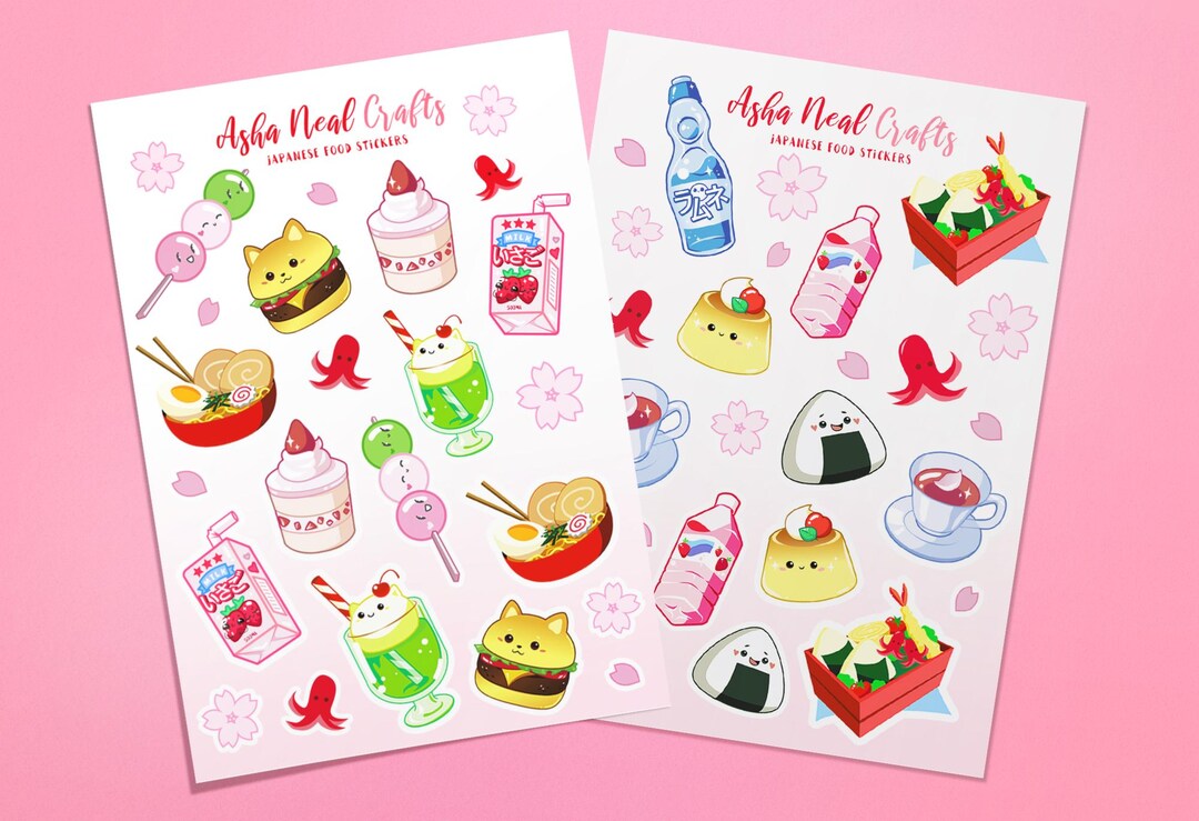 1 Pc Cute Food Sticker Sheets Pair Vinyl Sticker - Etsy