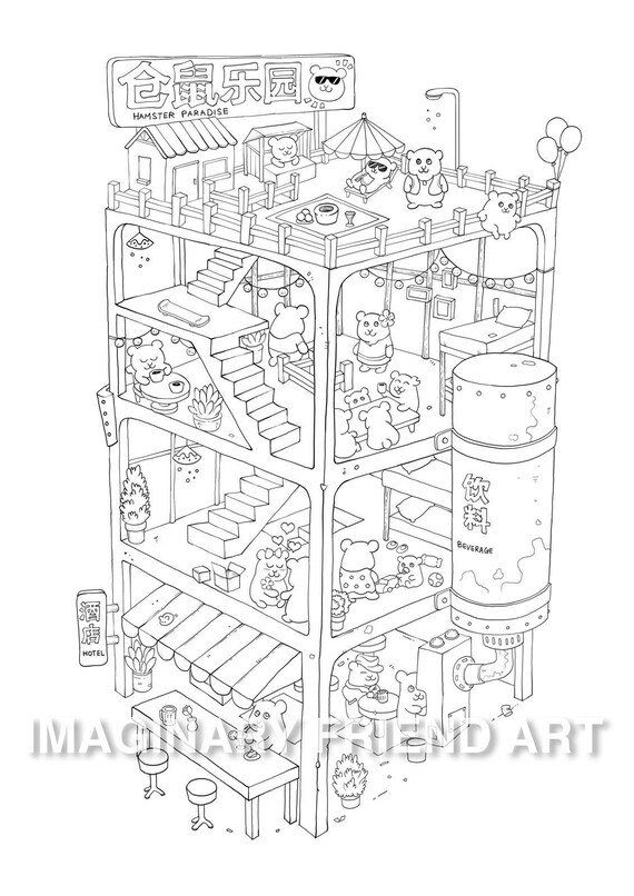 Hotel Coloring Pages