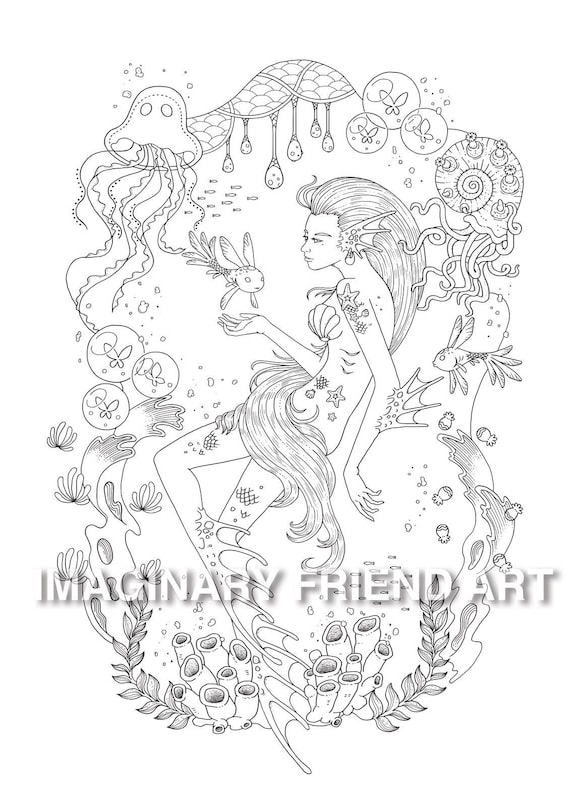 Fairy And Mermaid Coloring Pages
