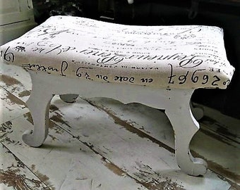 French Script Fabric - Etsy UK