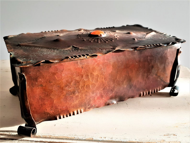 Very Rare Original Arts and Crafts Hand-hammered Copper Box - Etsy UK