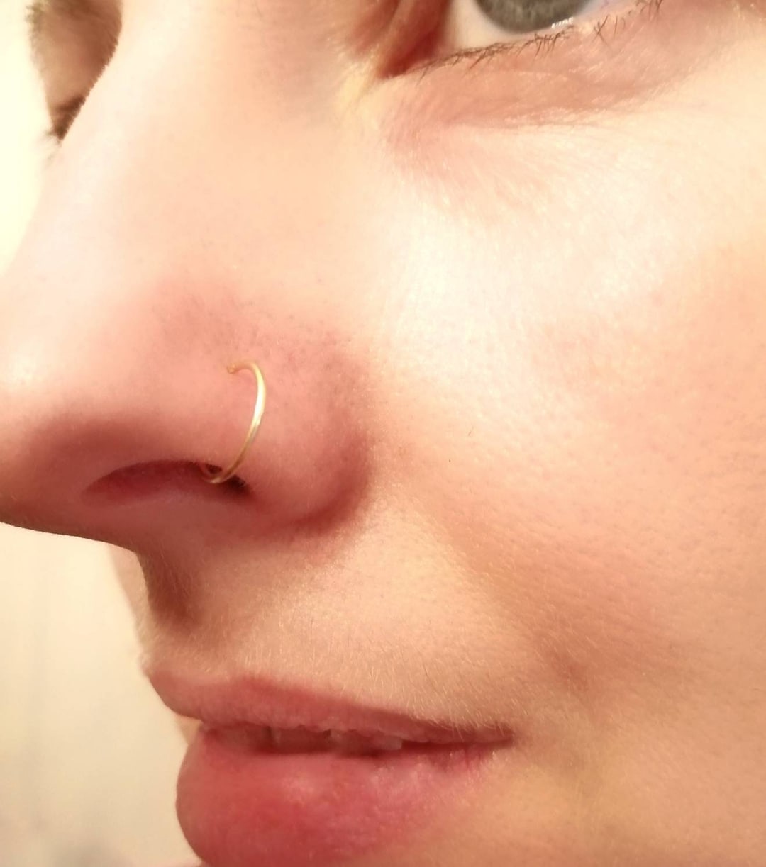 Urban Nose Ring - 14K Gold Filled Pierced Gold Ring, Nose Jewellery ...