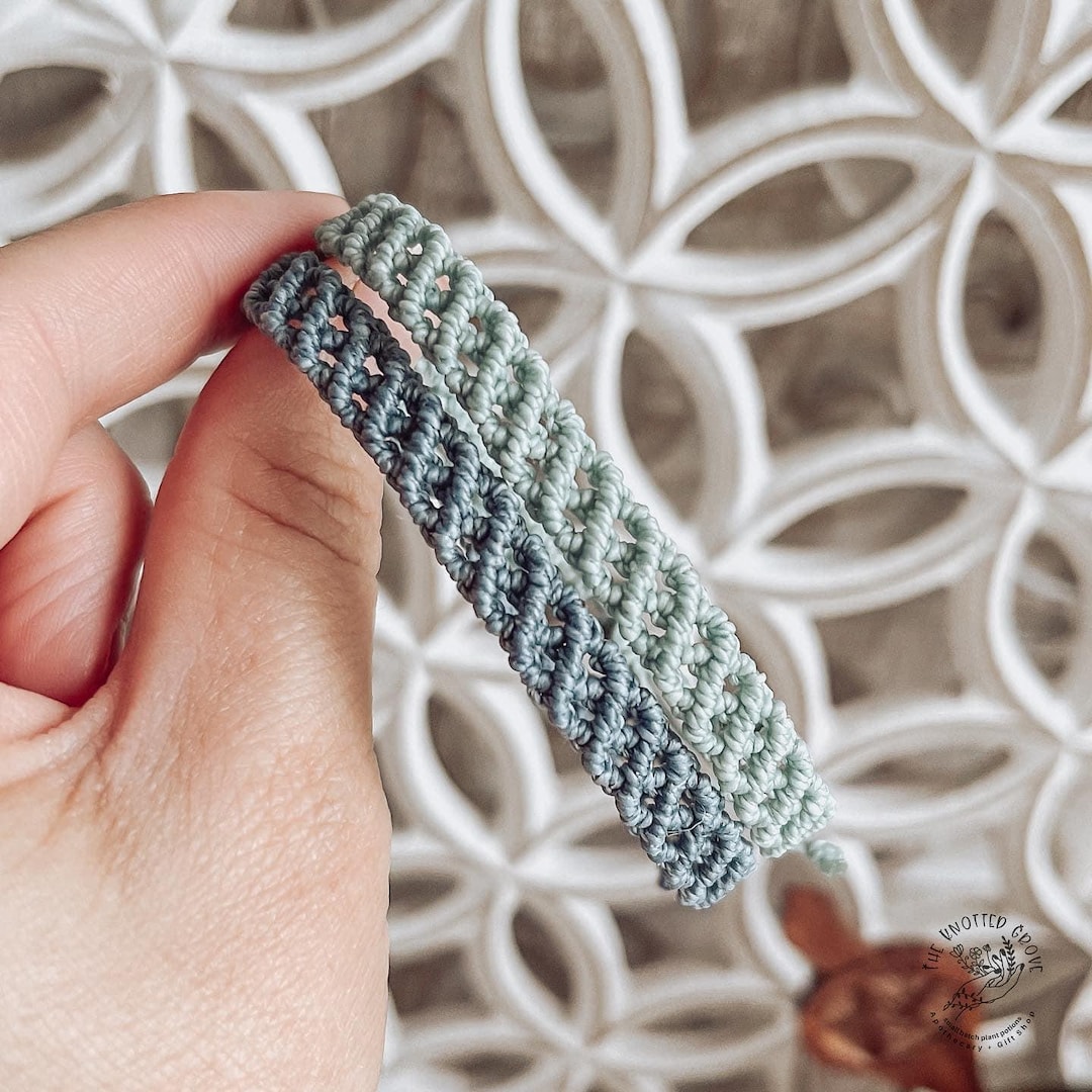 Custom Color Macrame Bracelet: Adjustable Knotted Friendship Jewelry - Etsy