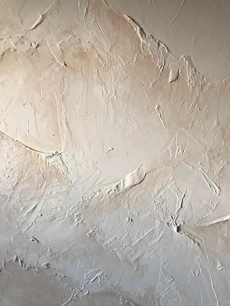 Large Plaster Texture Neutral Painting on Canvas Wall Art Minimalist ...