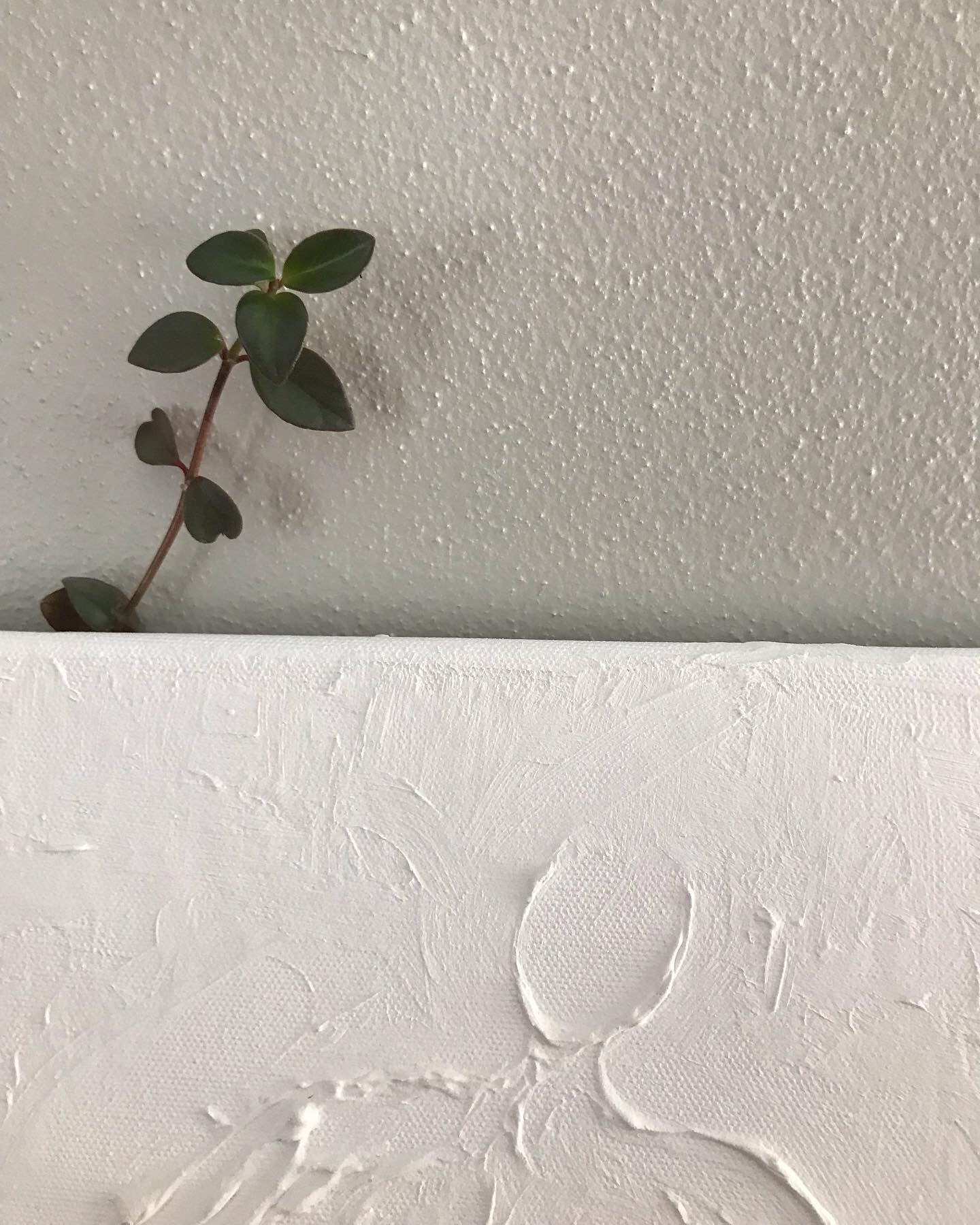 Plaster Female Silhouette on Canvas Textured Wall Art Minimalist Wall ...