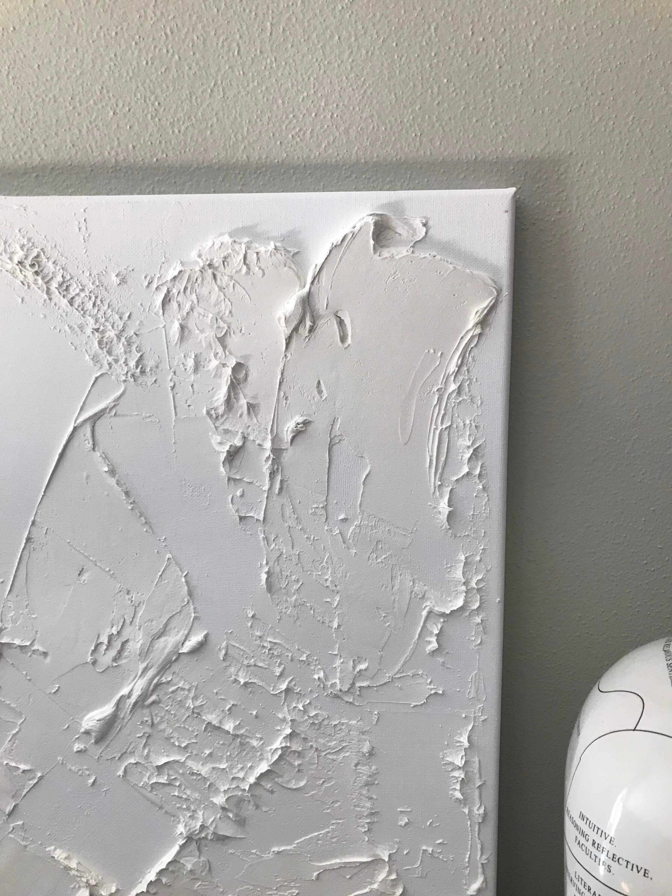 White Plaster Texture Painting on Canvasminimalist Decor - Etsy