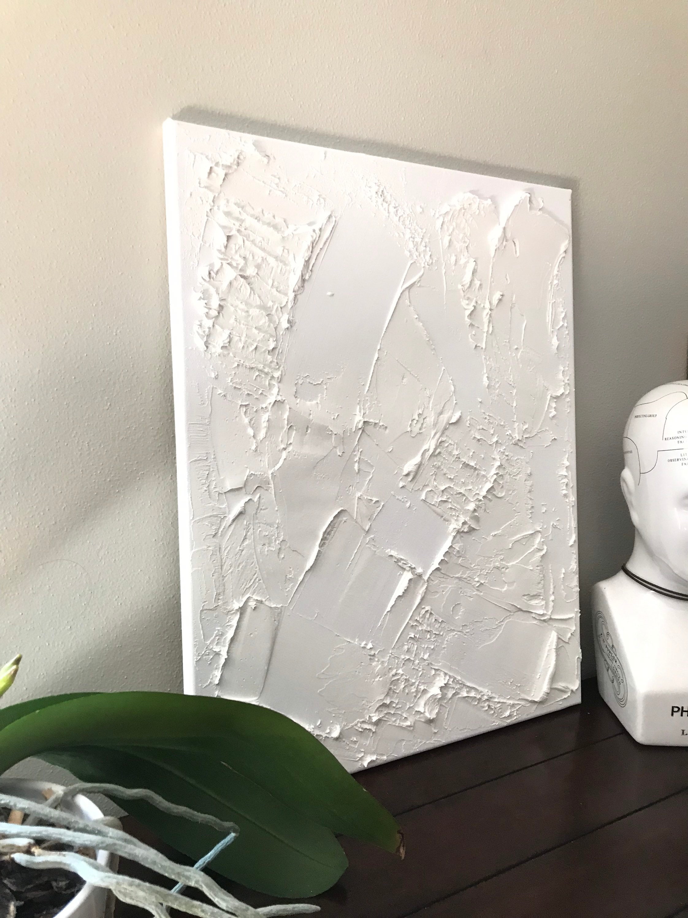 White Plaster Texture Painting on Canvasminimalist Decor - Etsy