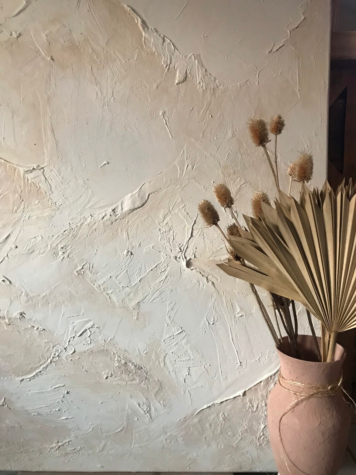 Large Plaster Texture Neutral Painting on Canvas Wall Art - Etsy