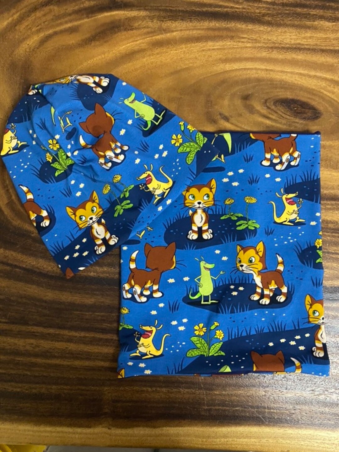 Beanie and Loop Set Findus Dark Blue - Etsy