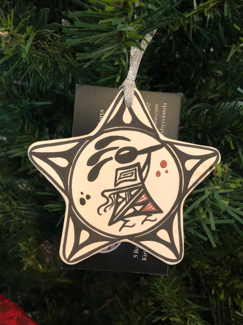 Handpainted Native American Clay Christmas Star Ornaments - Etsy