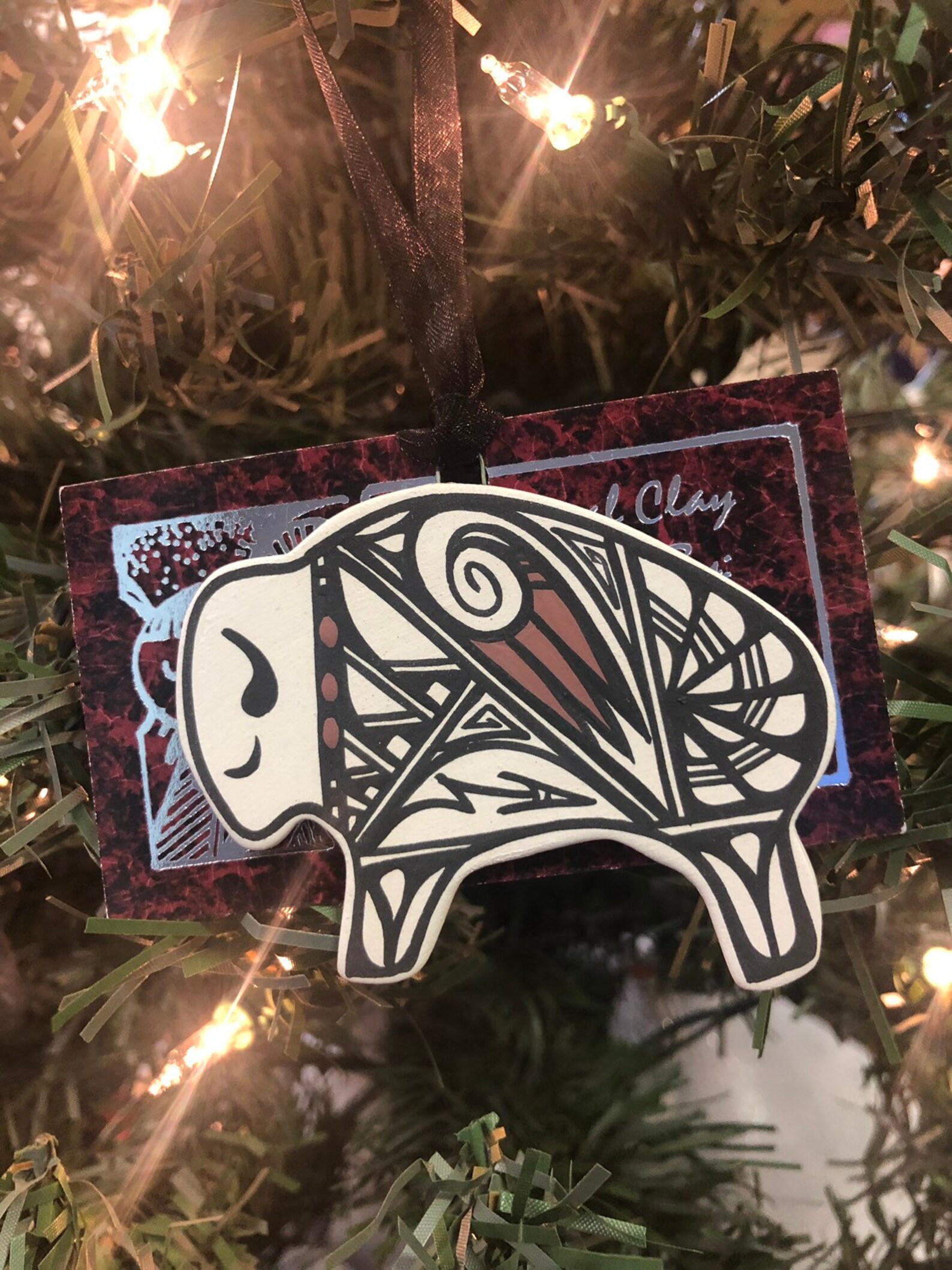 Hand Painted Native American, Navajo Buffalo Christmas Ornament - Etsy