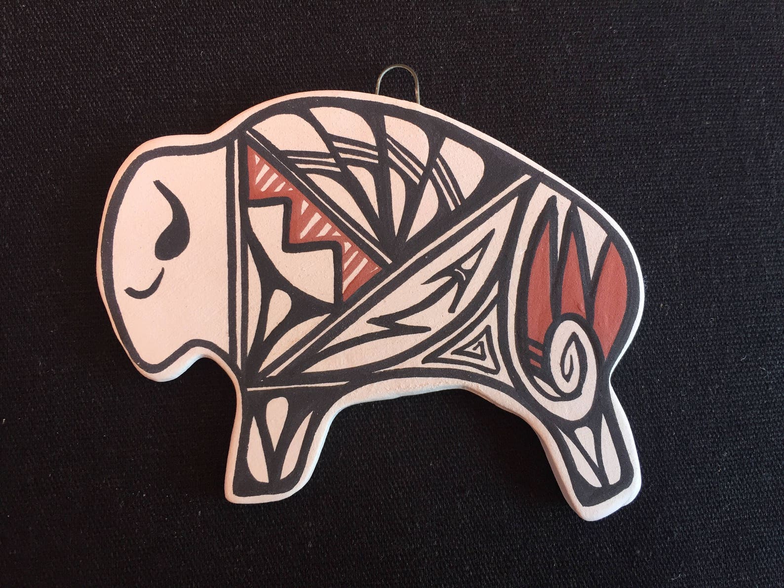 Hand Painted Native American, Navajo Buffalo Christmas Ornament - Etsy