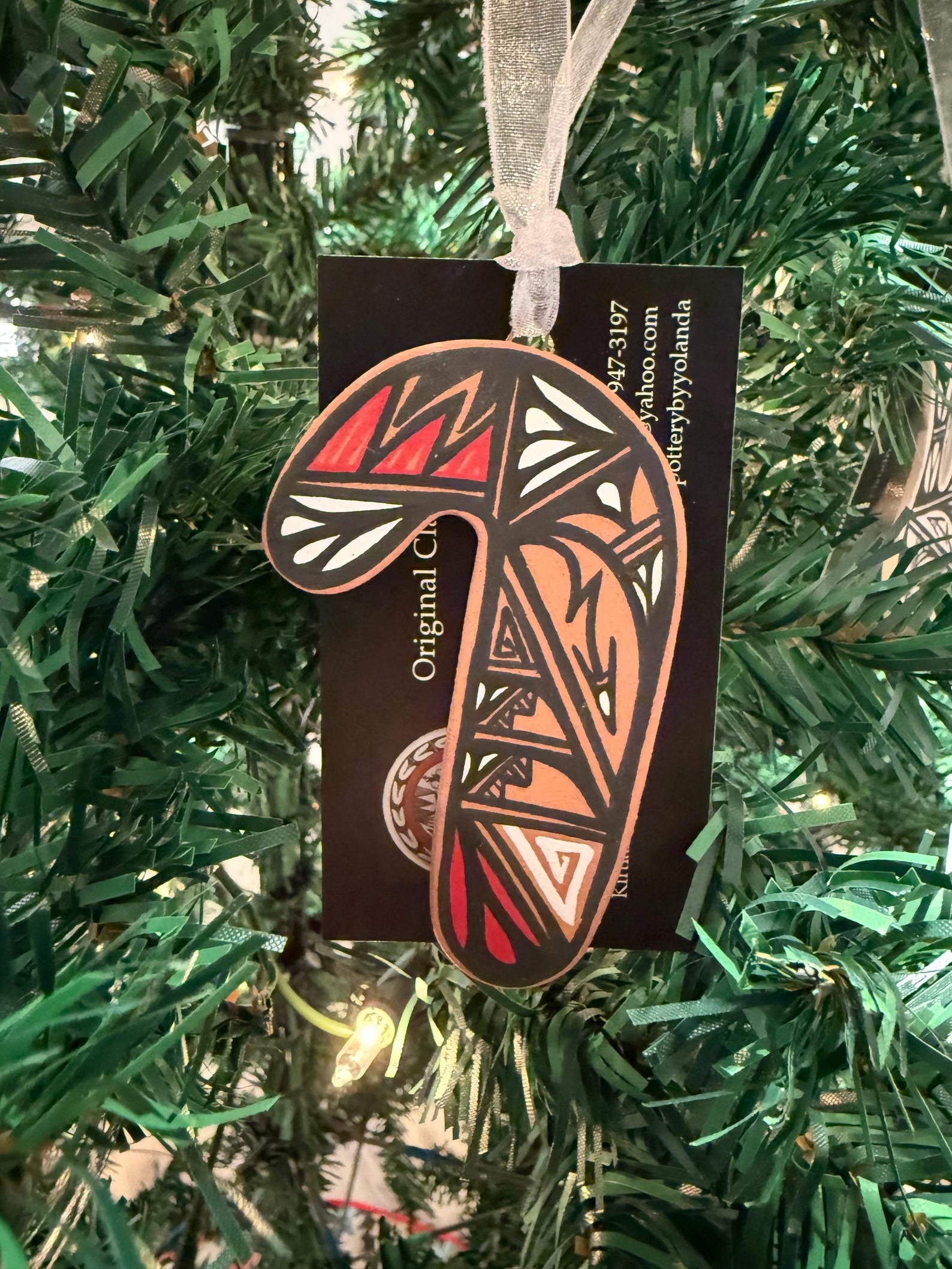 Hand Painted Native American, Navajo Candy Cane Christmas Ornament - Etsy