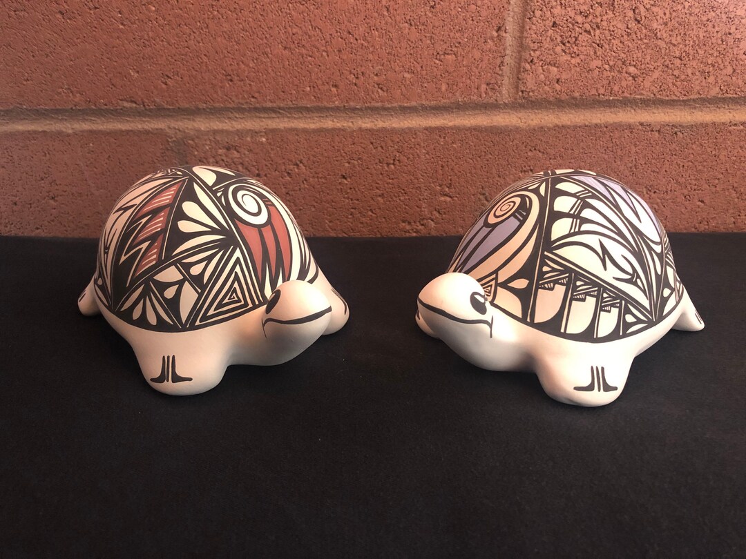 Handpainted Native American, Navajo Ceramic Large Turtle - Etsy