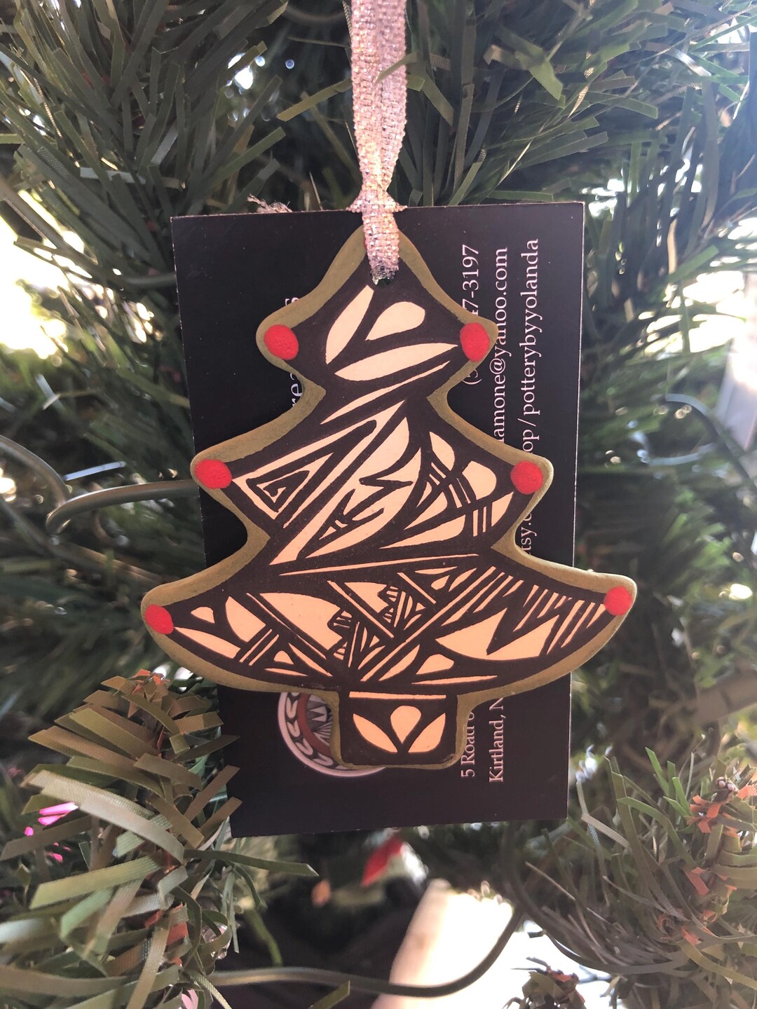 Handpainted, Handmade Native American, Navajo Clay Christmas Tree ...