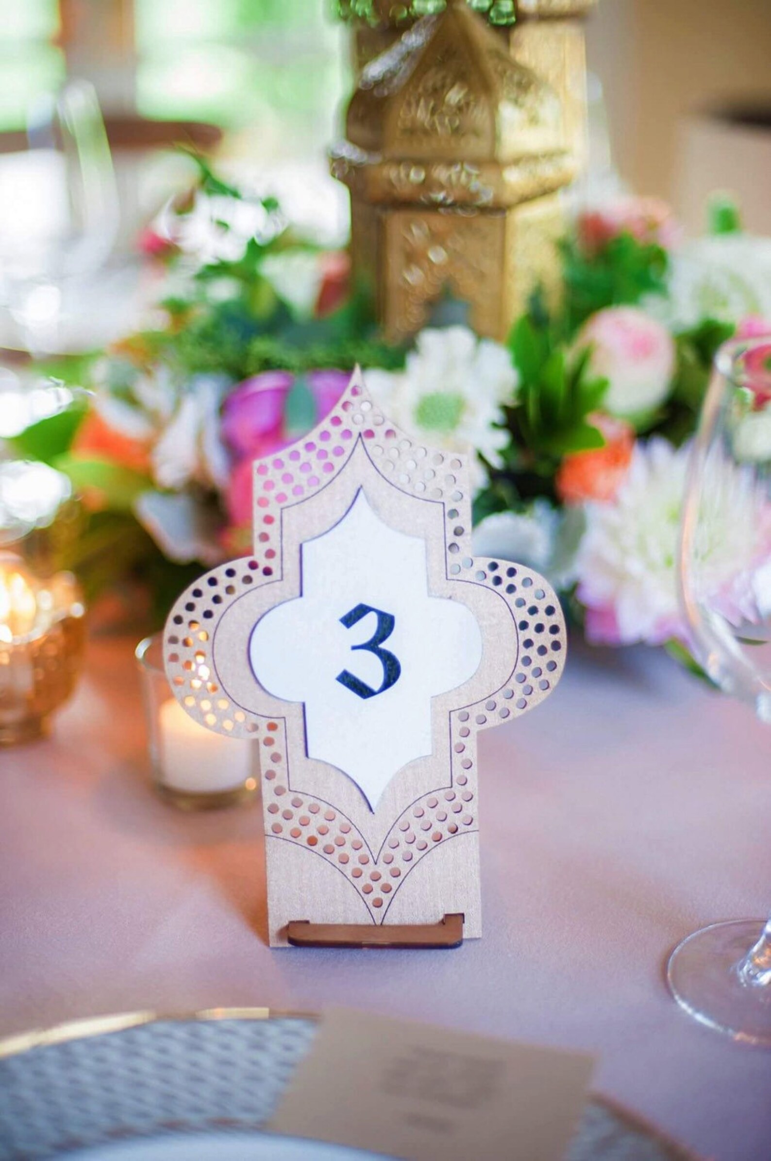 Moroccan Themed Table Numbers- Sofreh Aghd- Persian Wedding - Etsy