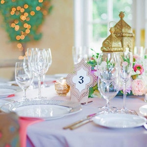 Moroccan Themed Table Numbers- Sofreh Aghd- Persian Wedding - Etsy