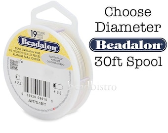 Beading Wire Beadalon 49 Strand 2 Sizes Silver Color Wire - Etsy
