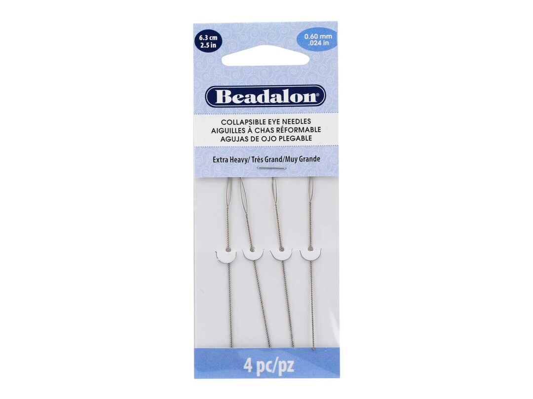 Beadalon® Extra Heavy Collapsible Eye Beading Needles, 2.25in 4 Needles ...